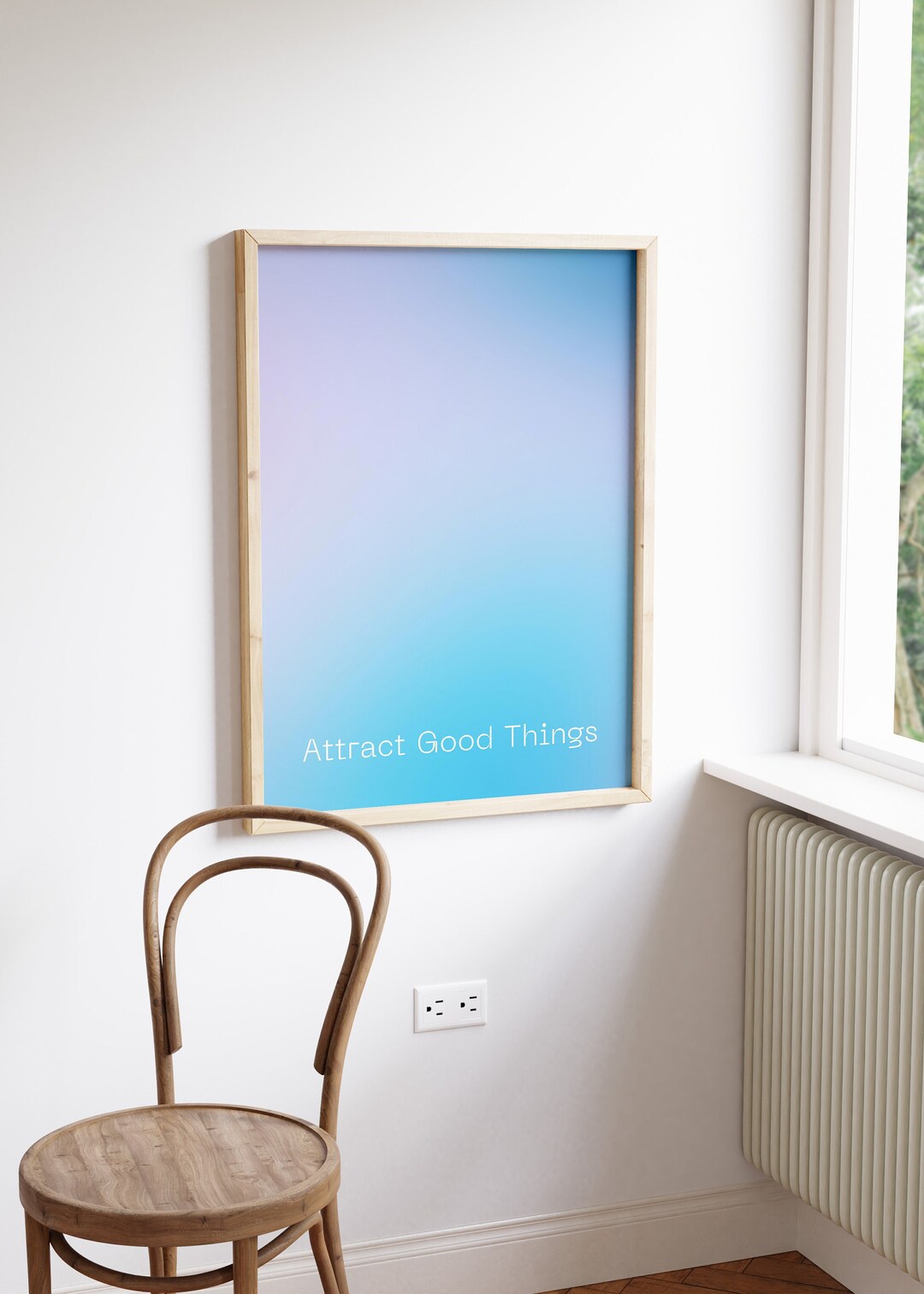 Attract Good Things Aura Poster, Gradient Wall Art, Spiritual Print ...