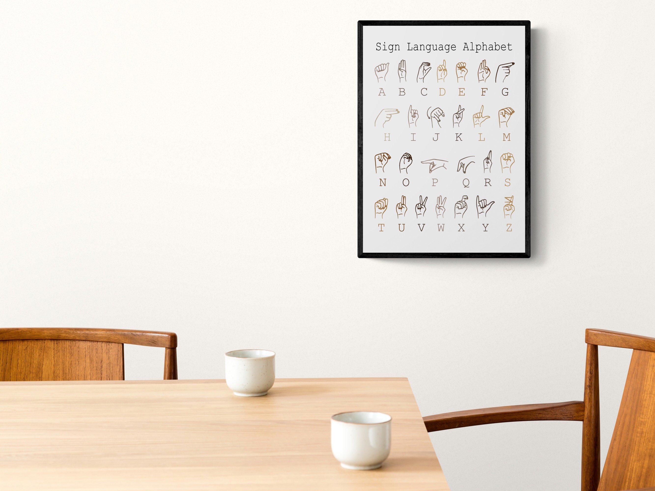 ASL American Sign Language Alphabet Poster Educational - Etsy
