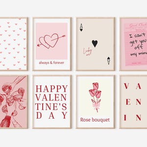 Valentine Day Decor Set of 28 Printables, Valentines Party Decor, Retro ...