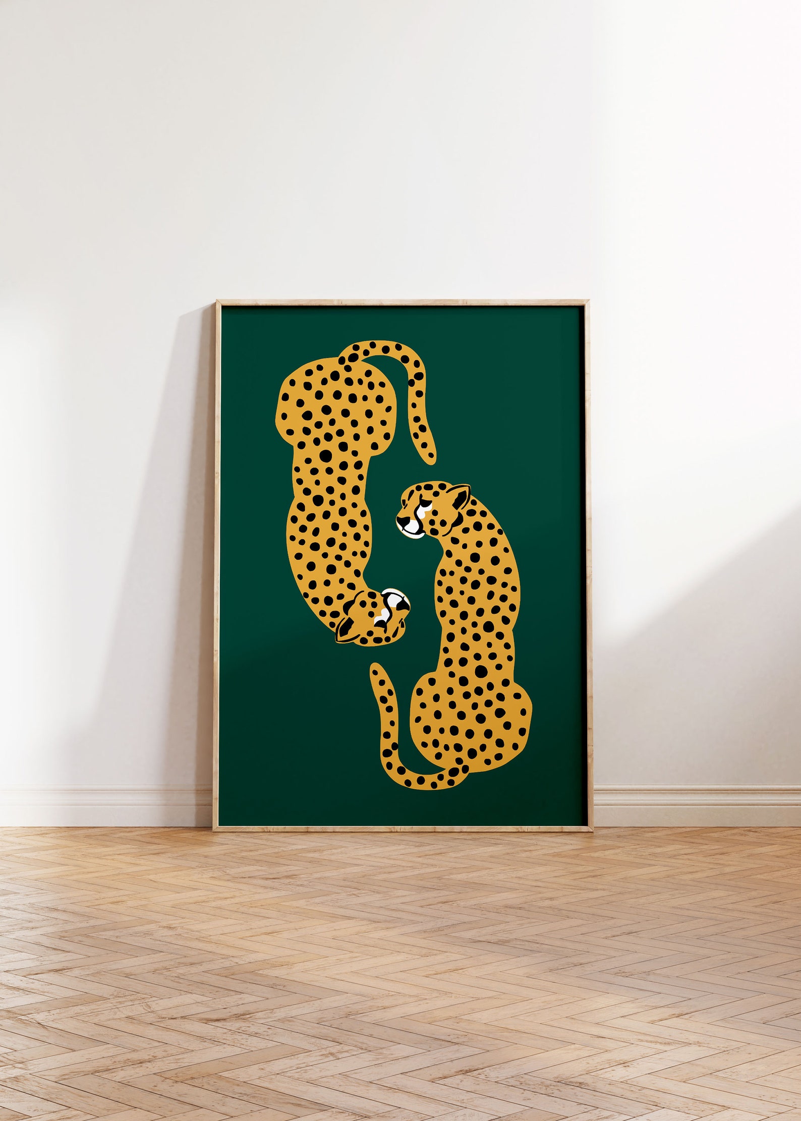 Boho Cheetah Art, Spirit Animal, Boho Wild Cat Illustration, Leopard ...