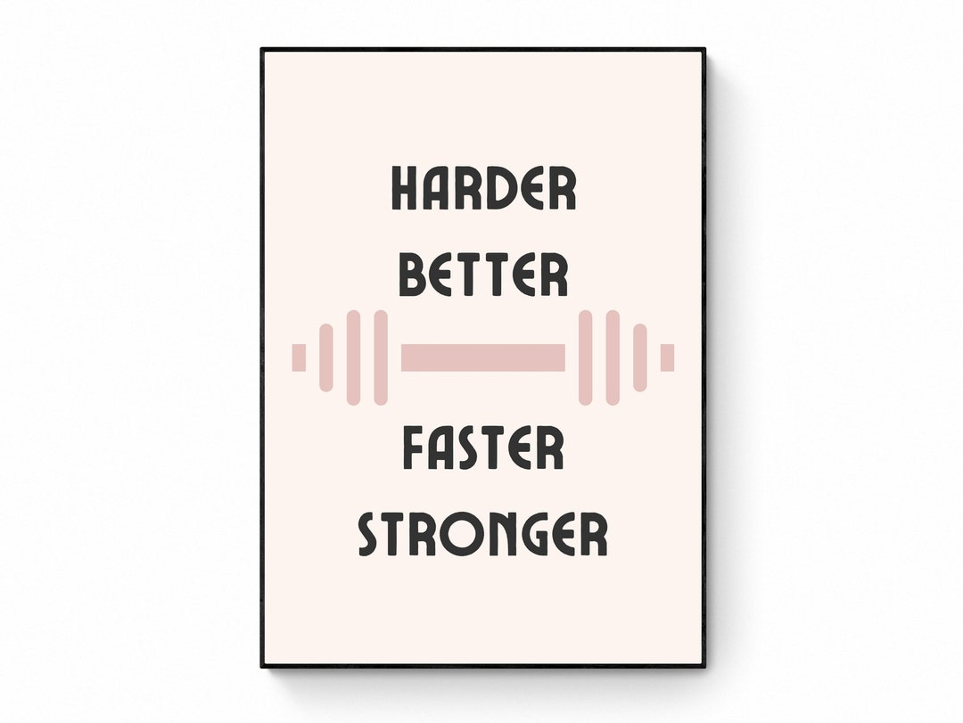 Gym Typography Poster, Fitness Printable, Motivational Art, Home Gym ...