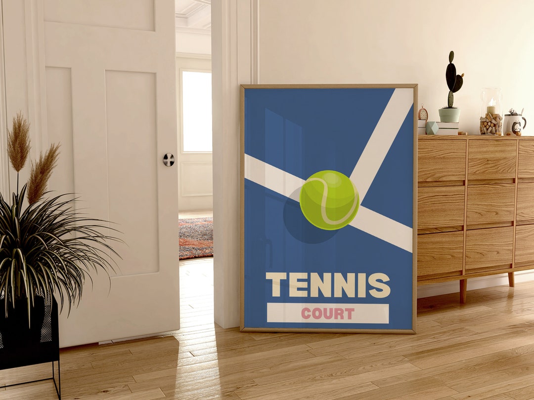 Tennis Poster Printable Fitness Tennis Court, Tennis Poster Print ...