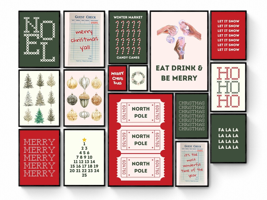 Classic Christmas Prints 16 Christmas Printables, Christmas Decor ...