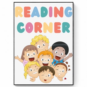 Reading Corner Printable Set of 6, Quote Playroom, Classroom Decor ...