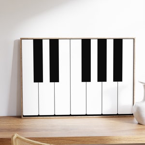 Piano Keys Printable Wall Art, Piano Poster, Minimalist Art Print ...