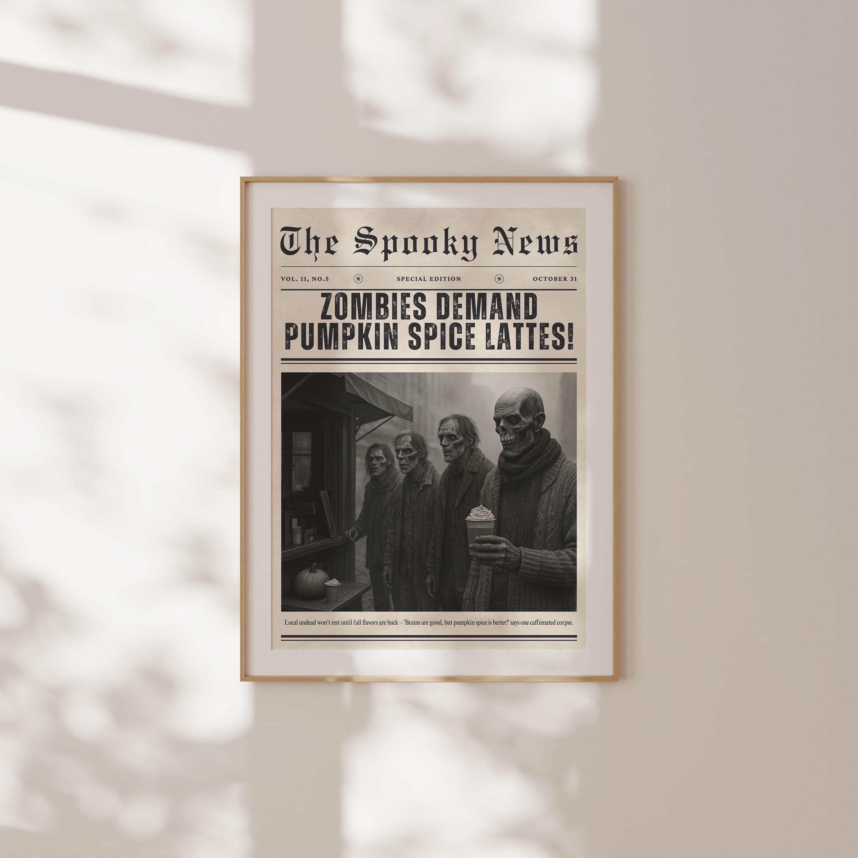 Vintage Halloween Newspaper Printable, Cute Halloween Decor, Retro ...