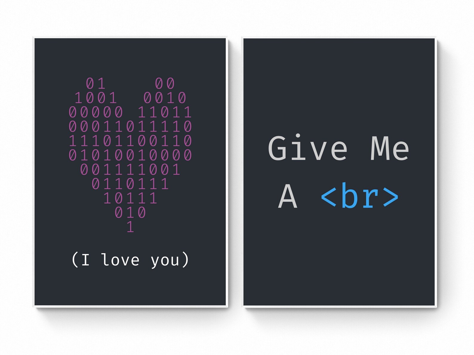 Set of 8 Computer Geek Pintables, Nerdy Computer Science Office Decor ...