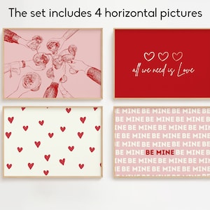 Valentines Day Decor Set of 20 Printables, Valentine Party Decor, Retro ...