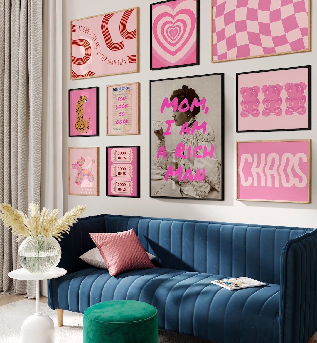 Preppy Aesthetic Gallery Set of 10 Prints, Teenage Girl Room Decor ...