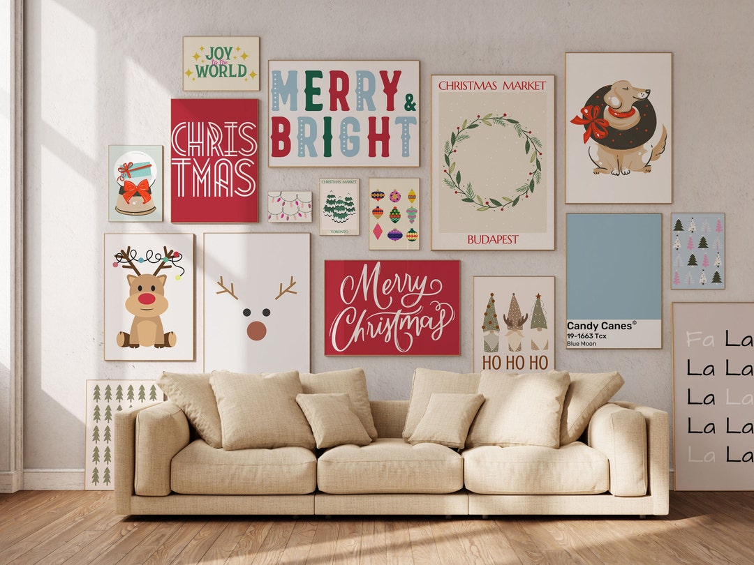 CHRISTMAS 136 PRINTABLES, Christmas Mega Bundle, Christmas Decor,boho ...