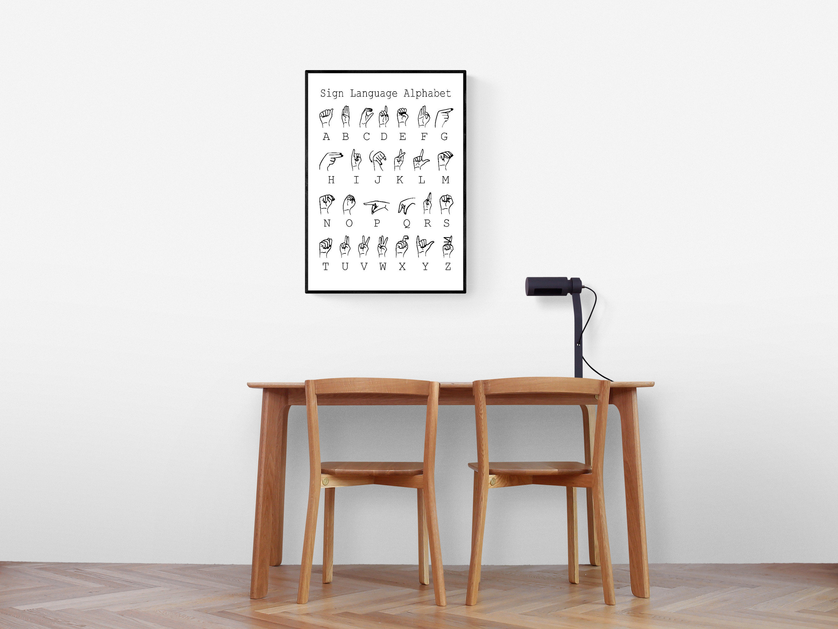 American Sign Language Poster ASL Alphabet Printable Wall - Etsy Canada