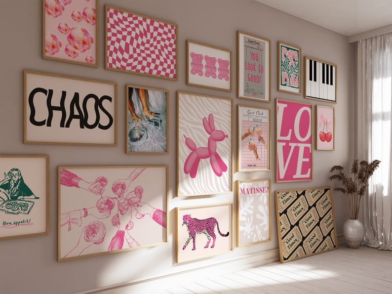 Maximalist Gallery Wall Set of 18 Printables, Eclectic Quirky Wall Art ...