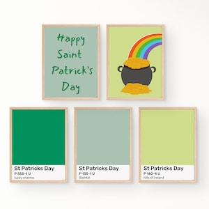 St.patricks Day Decor Set of 12 Printables, Trendy St Patrick's Day ...