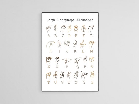 American Sign Language Alphabet Printable American Sign Language (ASL)