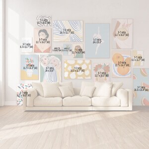 Colorful Gallery Wall Set of 17 MEGA Bundle, Contemporary Art, Girl's ...