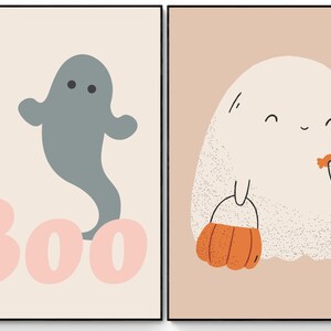 Boho Halloween Decor Set of 17 Prints, Cute Fall Decor, Modern ...