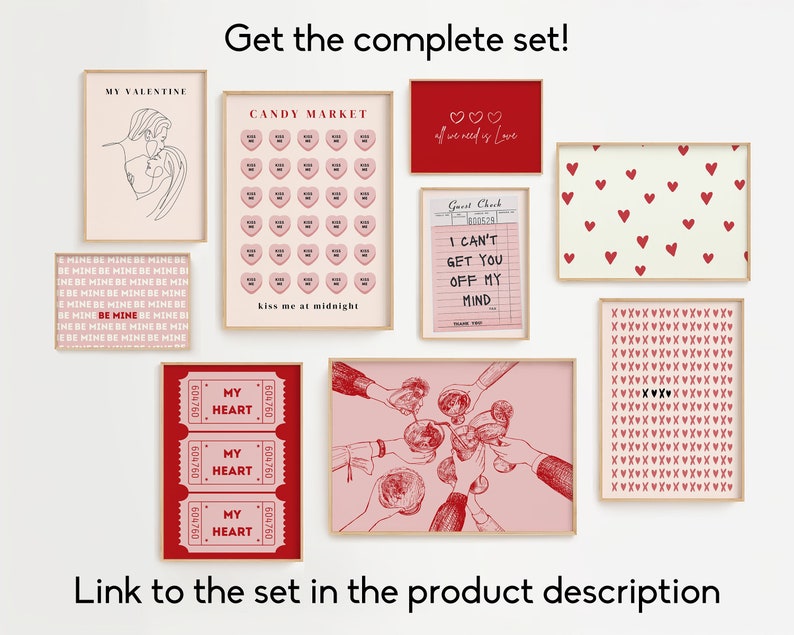 My Heart Ticket Print, Pink and Red Wall Art, Romantic Wall Art, Girly ...