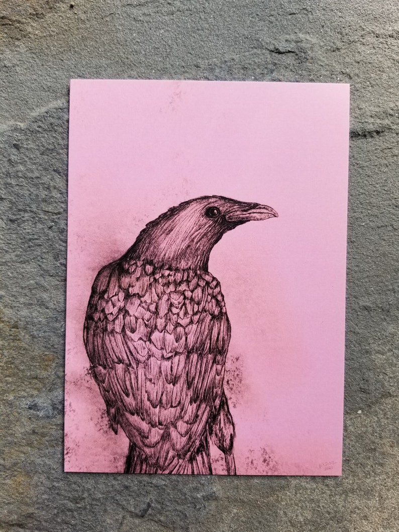 Crow Art Print - Etsy