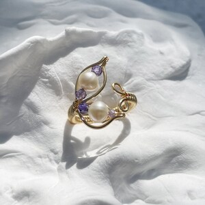 Purple Rings,amethyst Crystal Rings Made by Hand,non-tarnish Wire Wrap ...