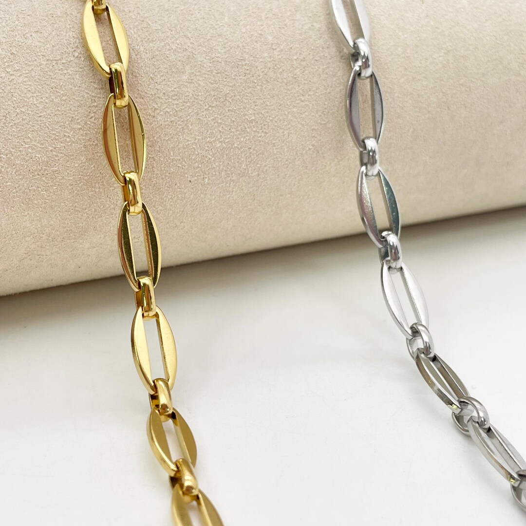1 Meter Square Hole Stainless Steel Chain - Etsy