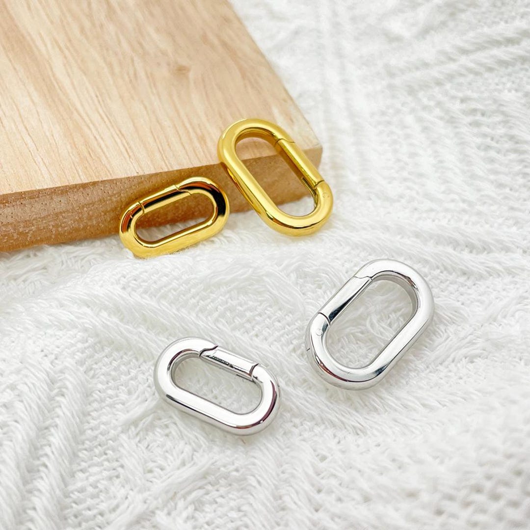 Open Oval Spring Clasp,stainless Steel Clasp for the Charm Necklace - Etsy