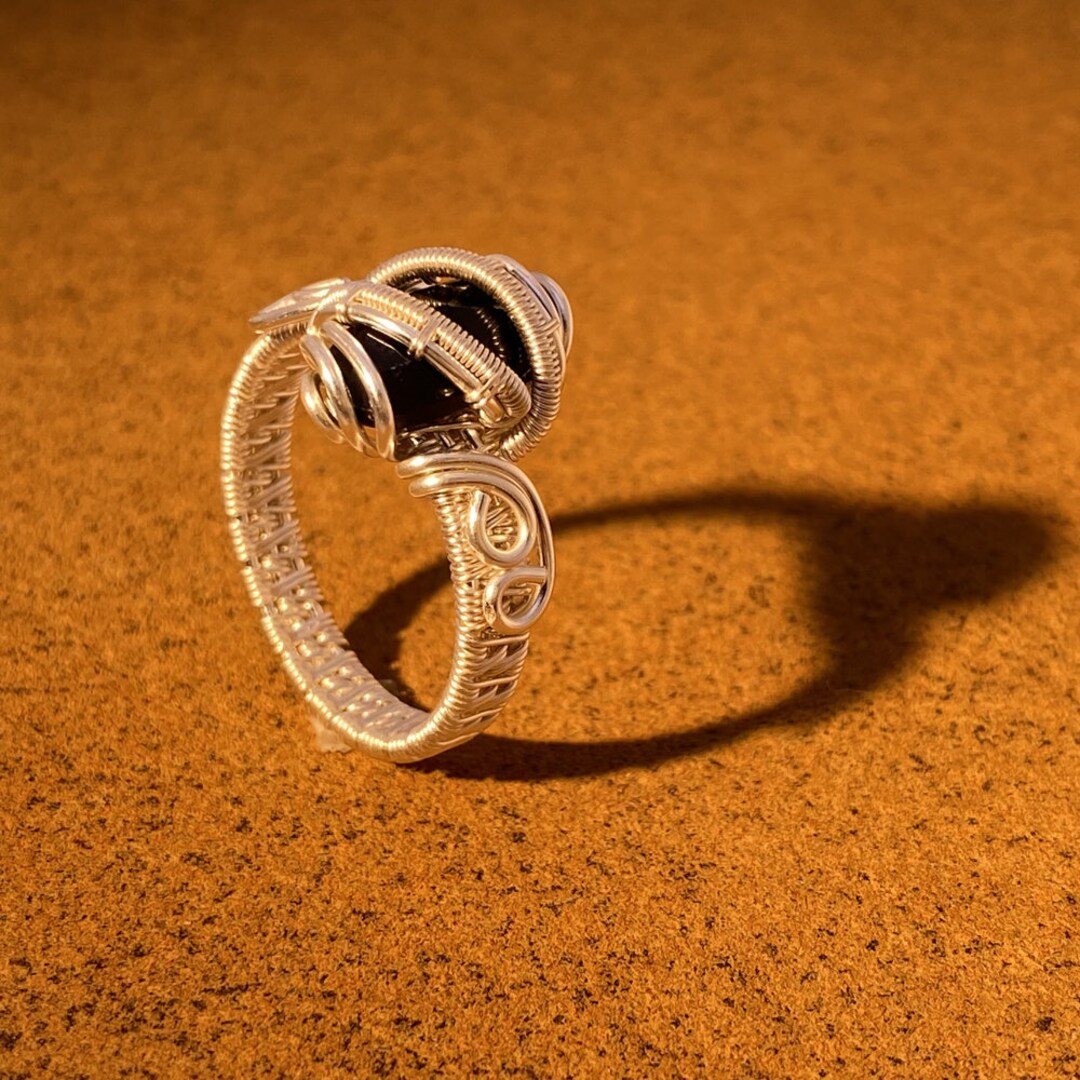 Handmade Tarnish-resistant Wire Ring With Onyx - Etsy