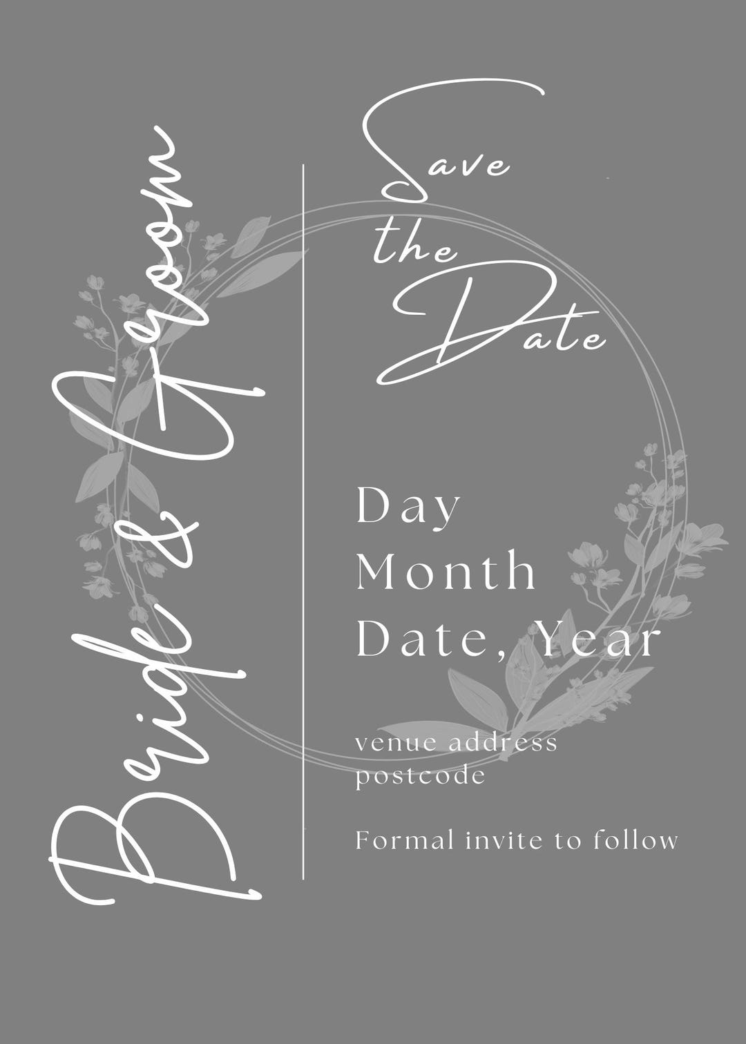 Classic Save the Date Digital Template - Etsy