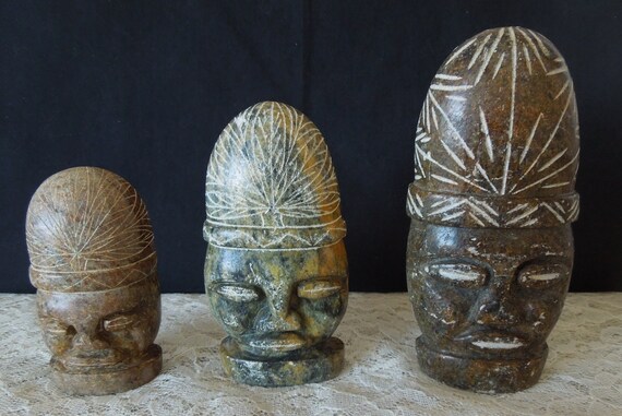 Columbian Replica Hand Carved Stone Sculptures/Figurines In the Shape ...