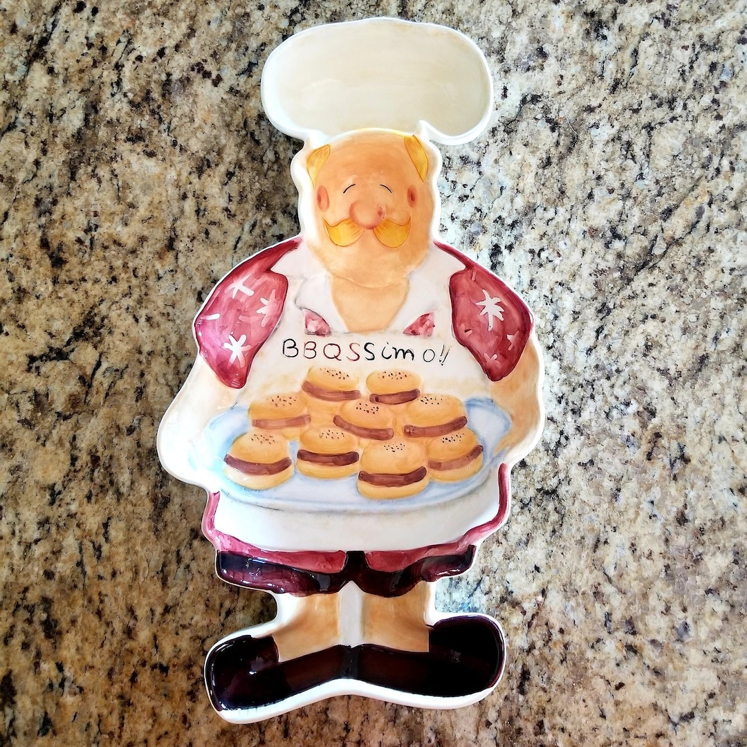 Casamoda BBQ Chefs "bbqs Simo" Chips and Dip, Large Party Tray/serving ...