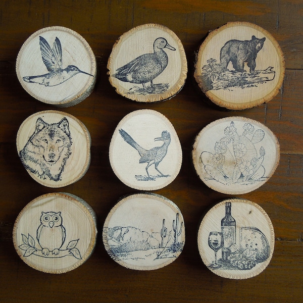 Wood Magnets - Etsy