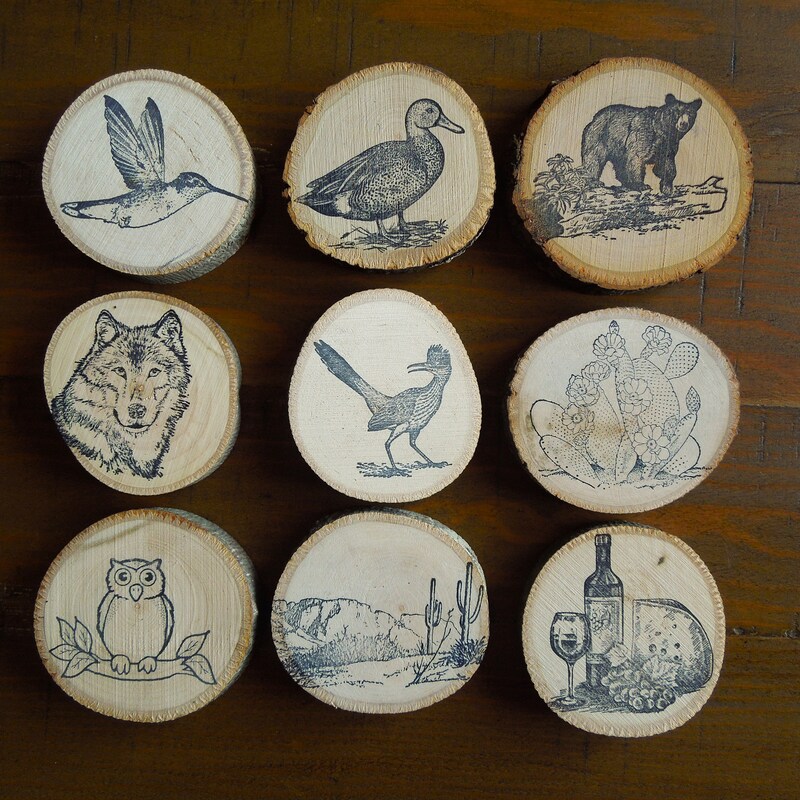 Wood Magnets - Etsy