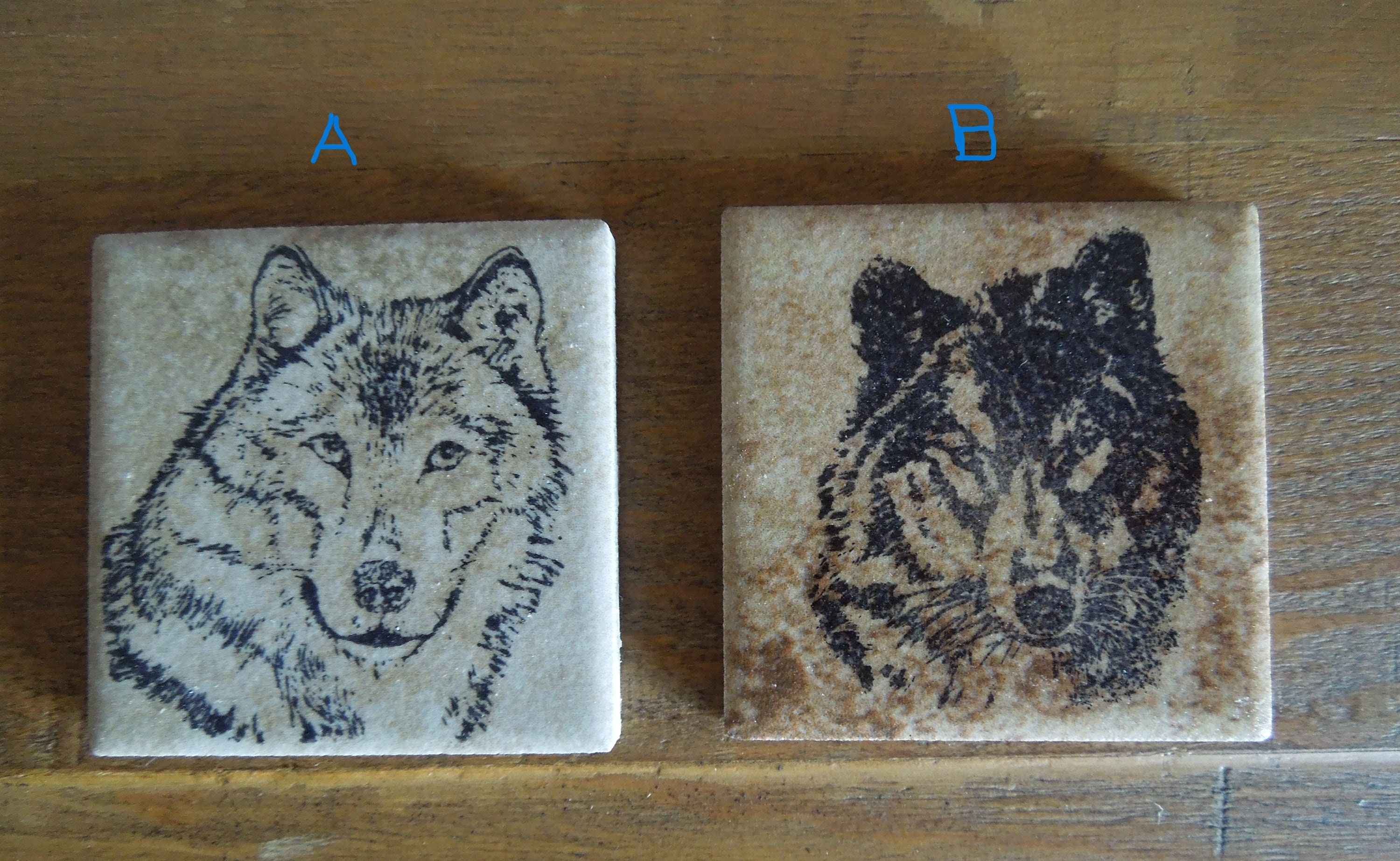 Rustic Ceramic Tile Magnets Wolfs Ducks Owl Flower Pot - Etsy