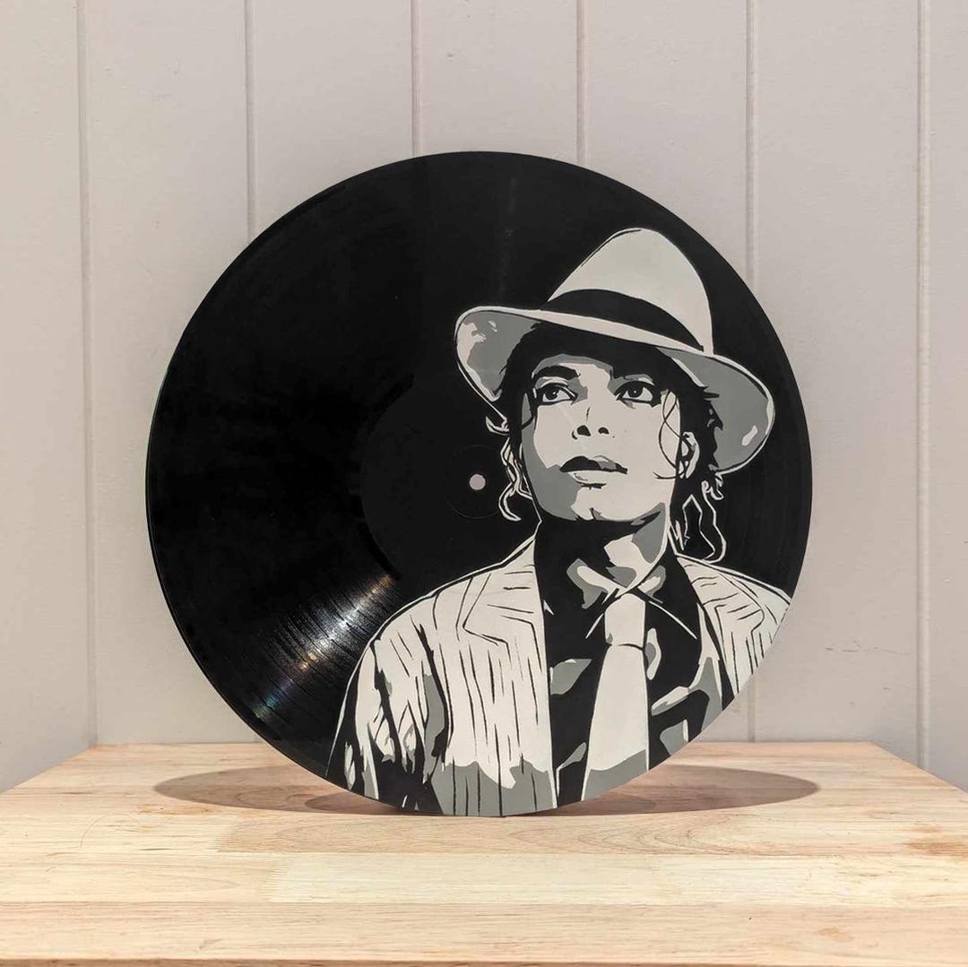 Michael Jackson Vinyl Record Art Handmade - Etsy
