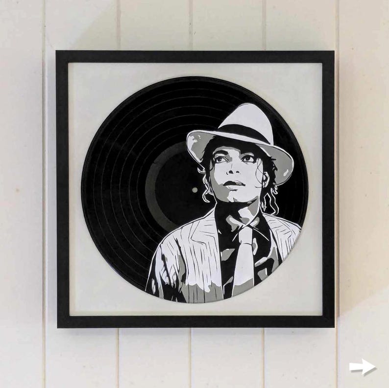 Michael Jackson Vinyl Record Art - Handmade - Etsy