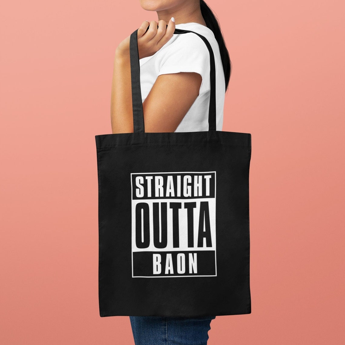 Filipino Tote Bag | Tagalog Canvas Tote | Straight Outta Baon Eco ...