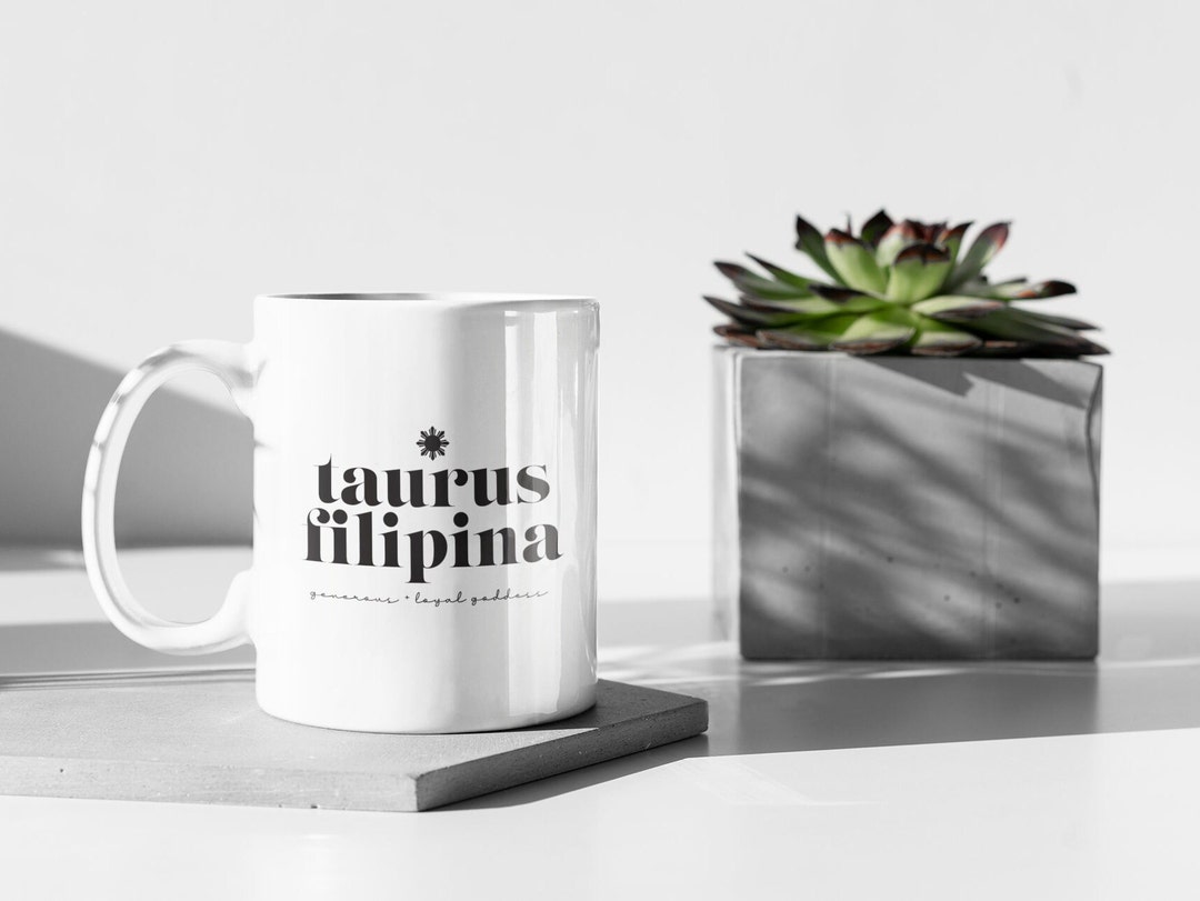 Taurus Filipina Mug | Gift for Filipina | Pinay Mug | Philippines Sun ...