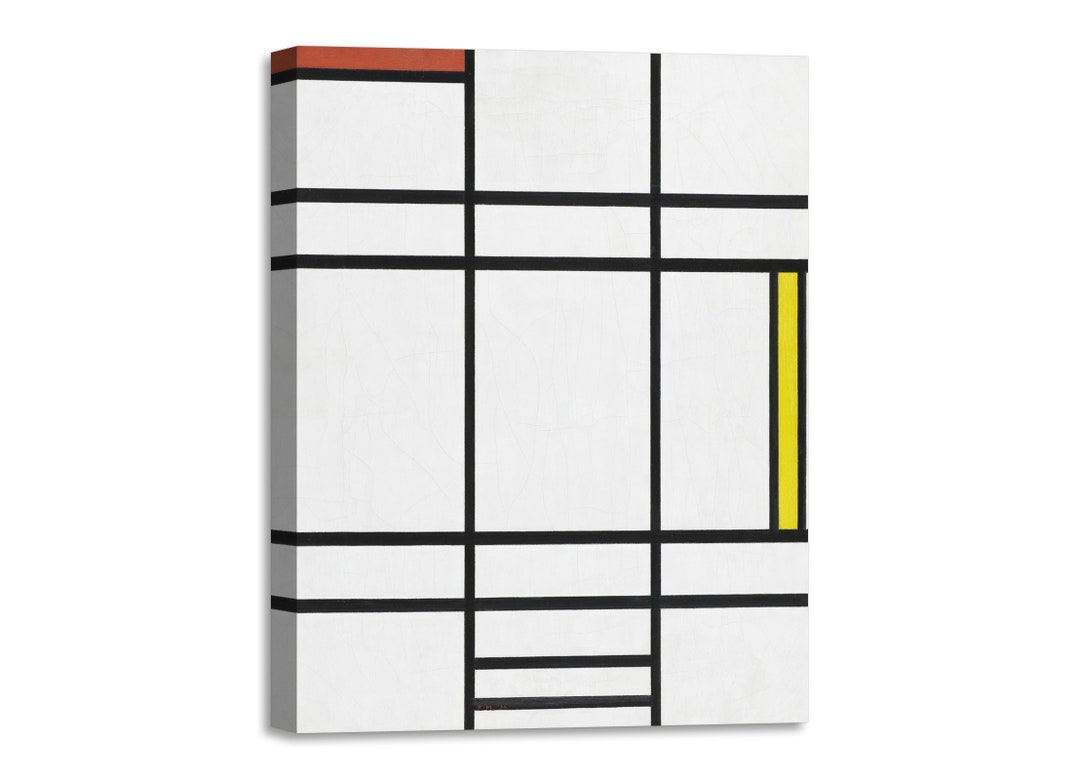 Piet Mondrian - Composition in White, Red, and Yellow 3D Printed Canvas ...