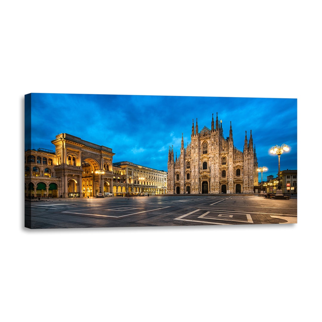 Canvas Picture With Wooden Frame Milan Cathedral Landscape - Printed ...