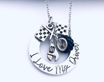 Race Car Necklace - Etsy