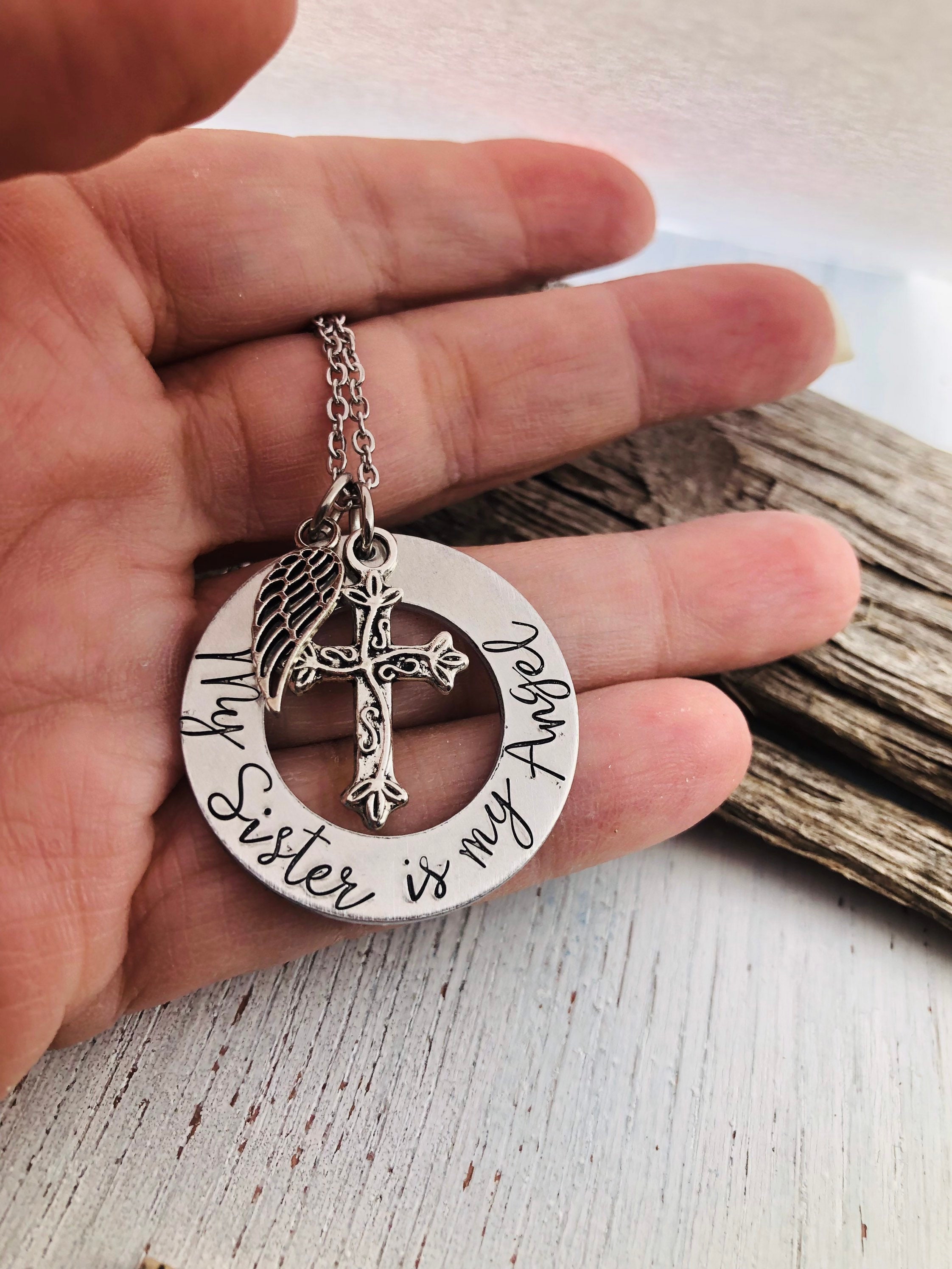 Loss of Sister Gift Memorial Necklace for Sister Passed Away | Etsy