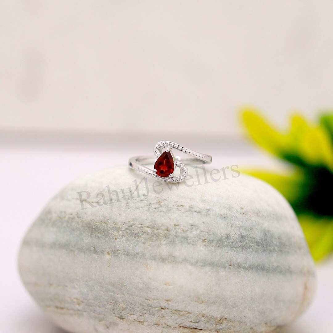 Natürlicher Granat Ring Blutstein Ring 925 Sterling Silber - Etsy ...