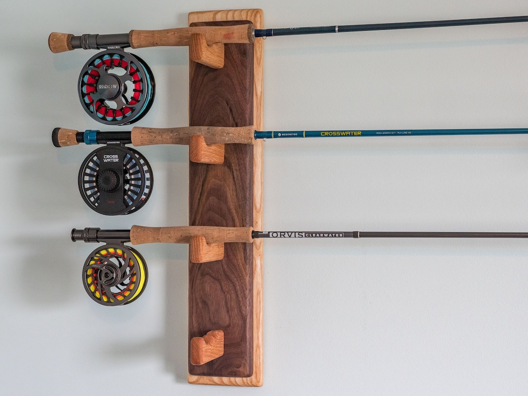 Exotic Wood Fly Fishing Rod Rack: Handmade Double Peg Design - Etsy