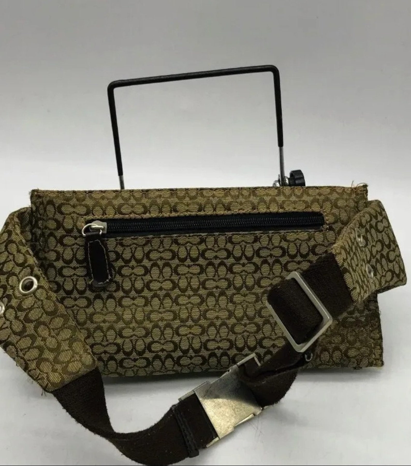 Coach Vintage Italian Bon Voyage Signature Belt Bag Fanny Pack Waist ...