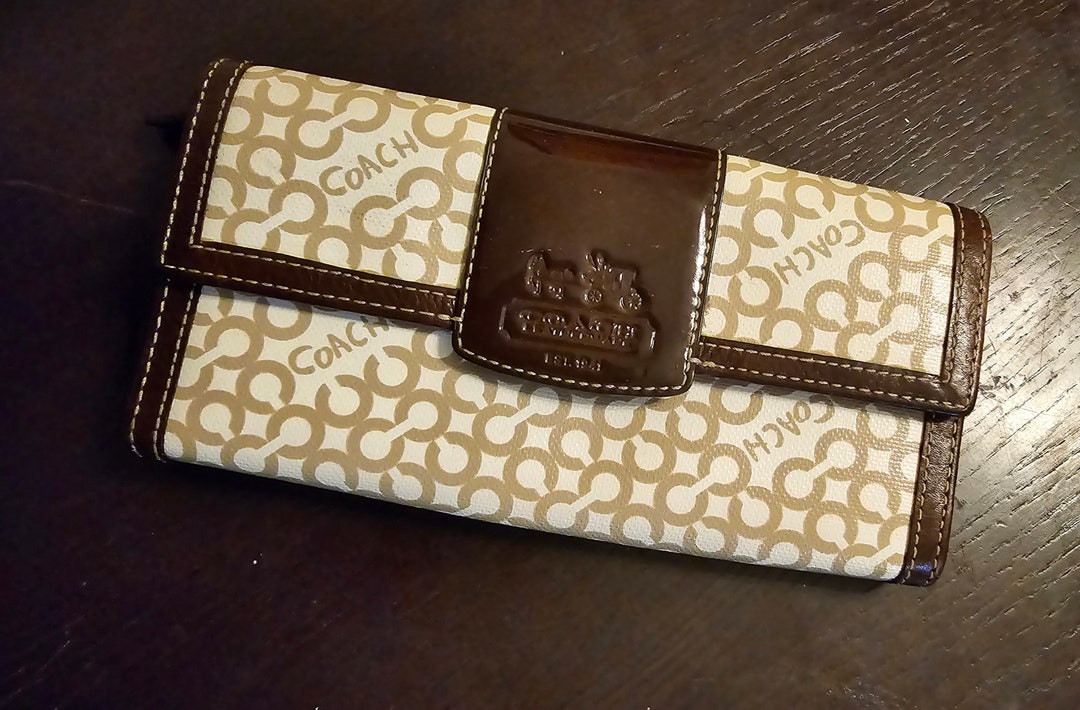 Coach Graffiti Lavender Leather Wallet Organizer Clutch - Etsy