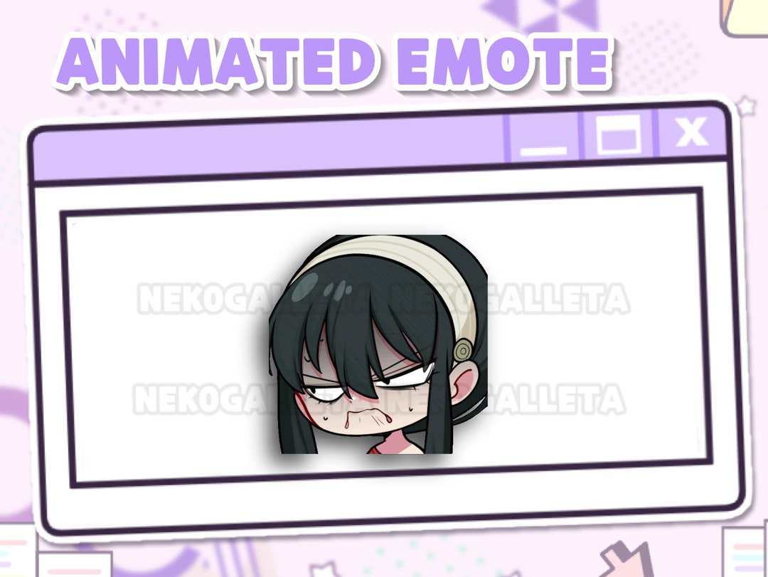 ANIMATED Emote - Upset YOR /cute Anime Emote for Twitch - Etsy