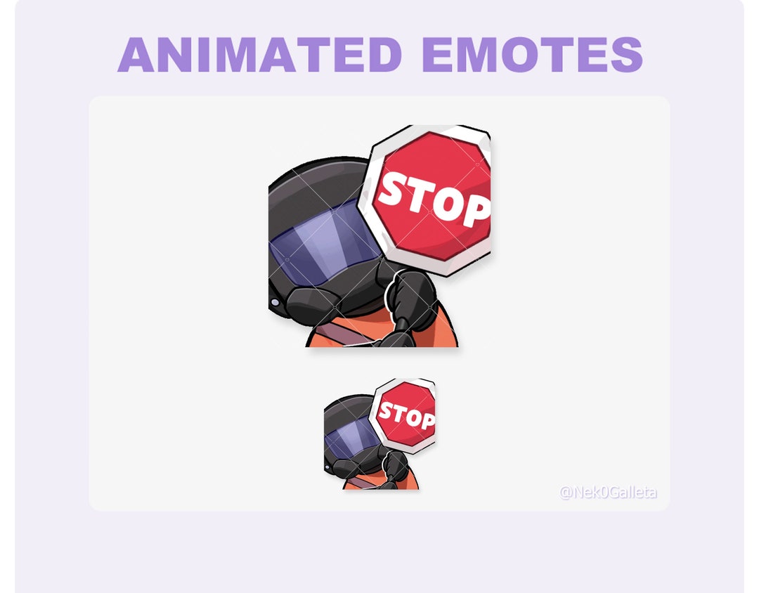 Lethal Company ANIMATED EMOTE Stop Sign Emote for Twitch & Discord - Etsy