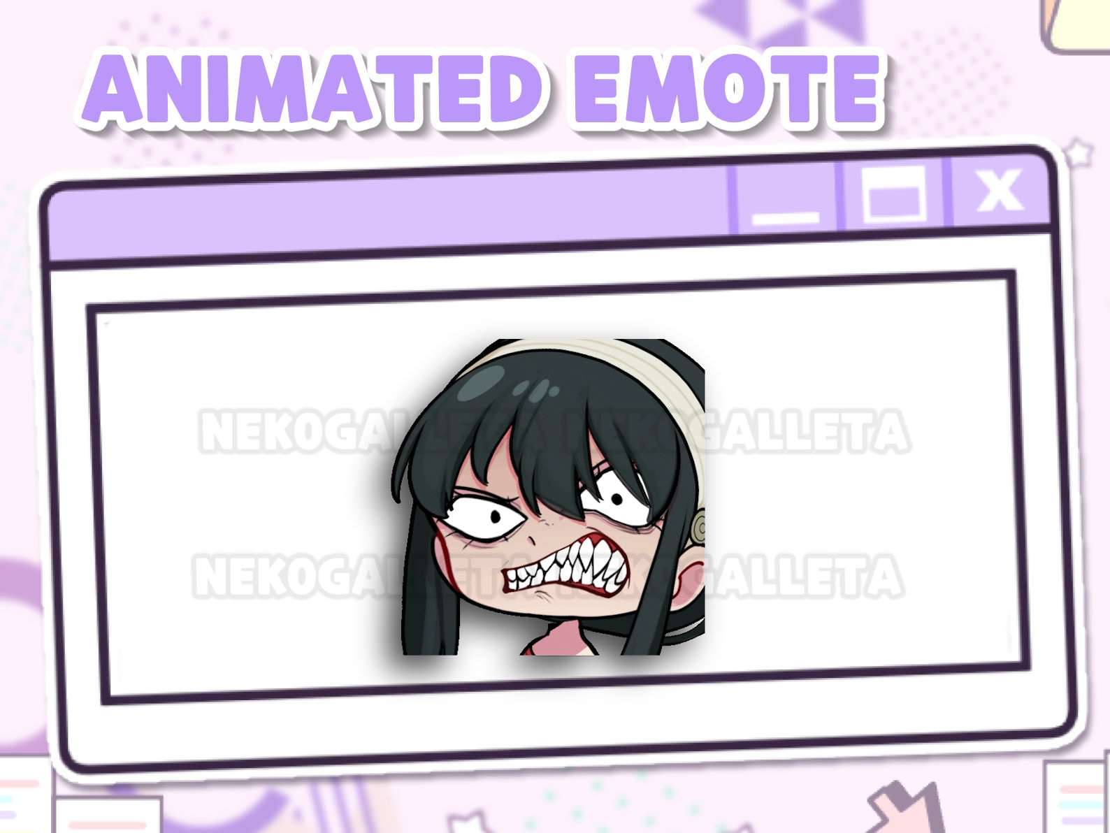 ANIMATED Emote - Angry YOR /cute Anime Emote for Twitch - Etsy