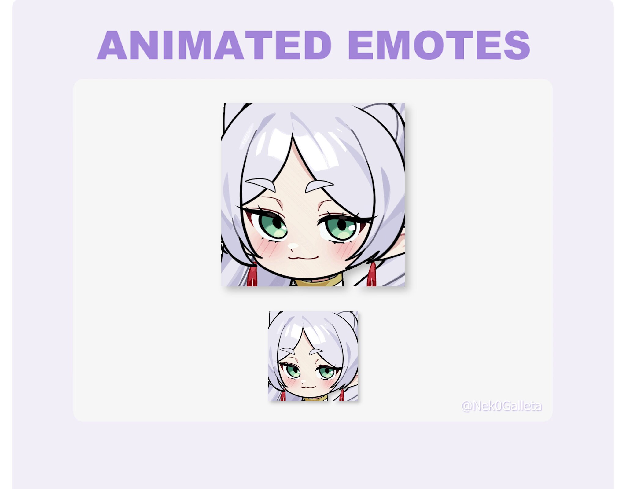 Sousou No Frieren ANIMATED EMOTE ||smug Frieren Cute Anime Emote for ...