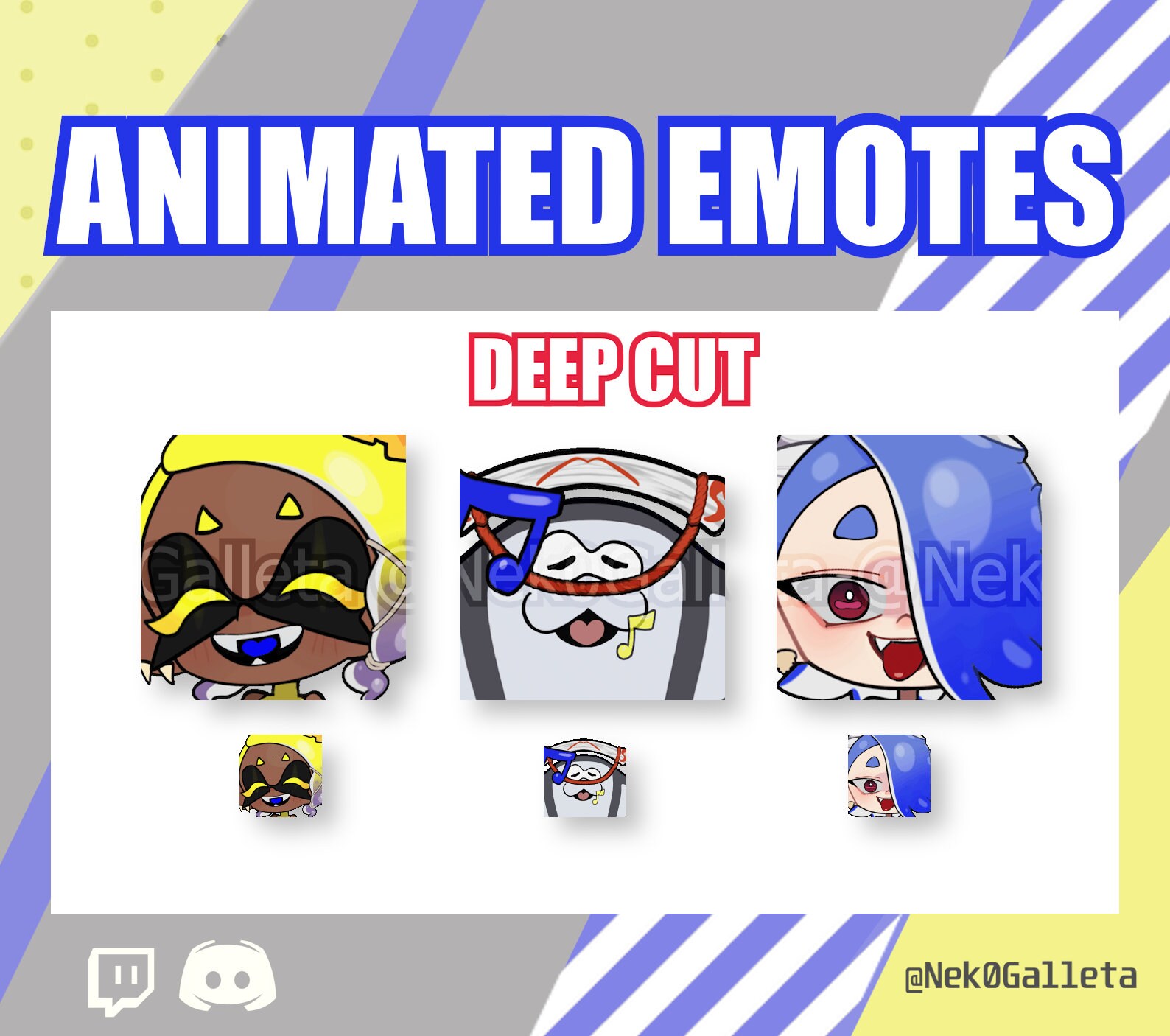 Splatoon 3 Deep Cut GEANIMEERDE EMOTES voor Twitch / Discord - Etsy ...