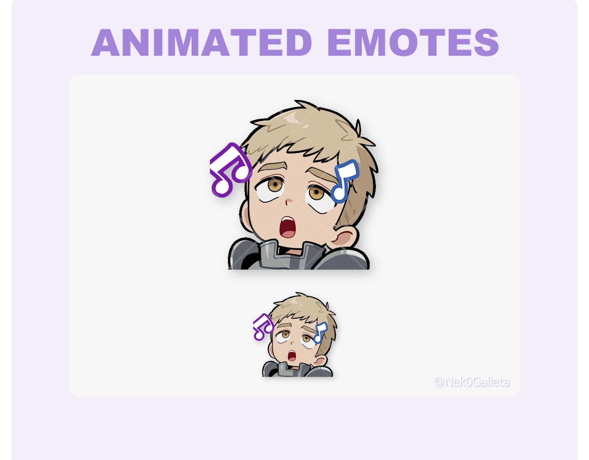 Singing Laios ANIMATED EMOTE Dungeon Meshi Delicious in Dungeon Emote ...